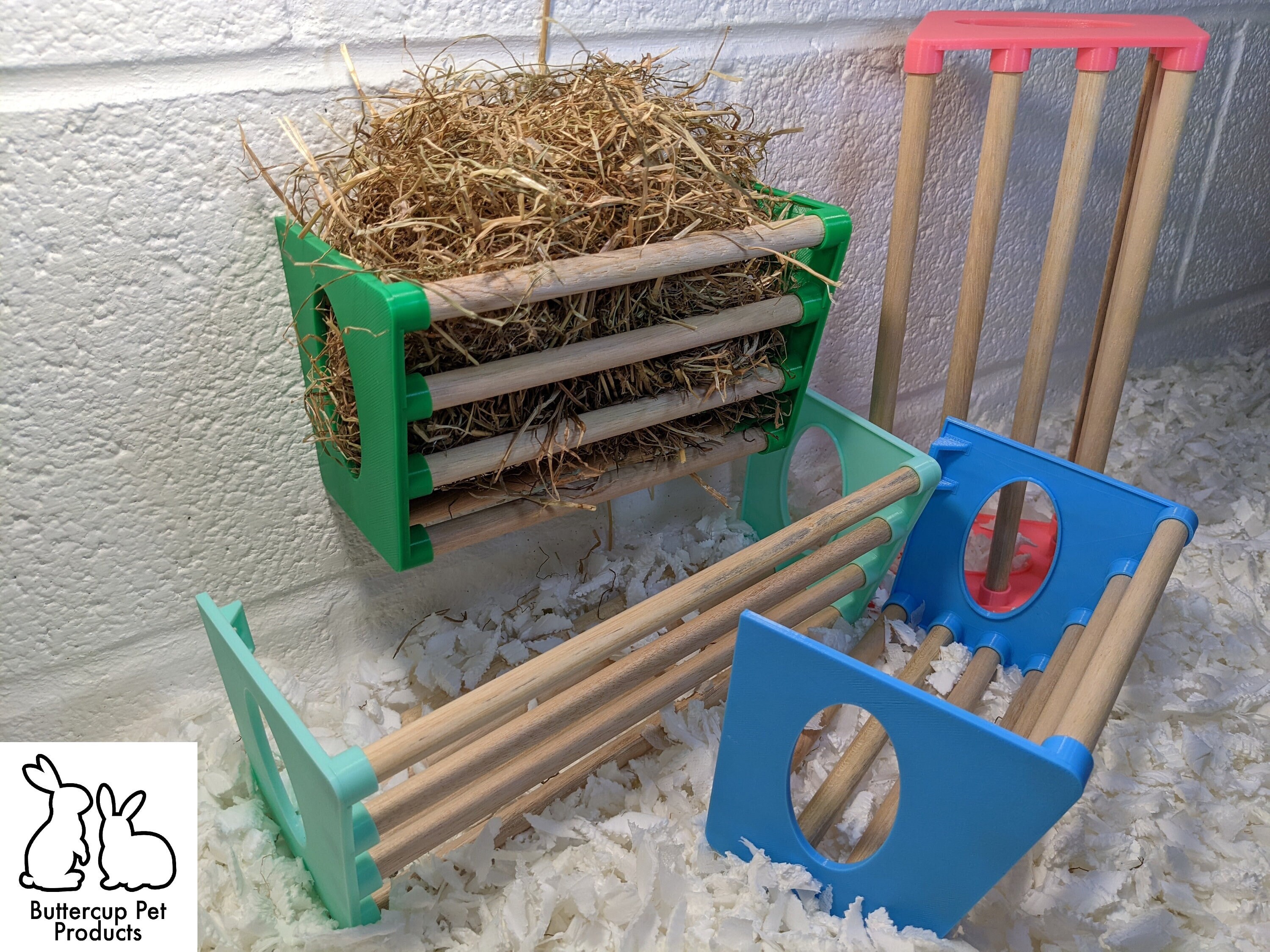 Rabbit Guinea Pig Small Pet Wall Mounted Hay Feeder/ Rack - Etsy UK