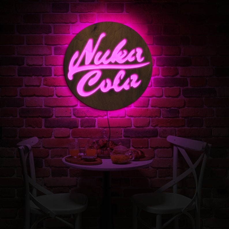 Nuka Cola Neon Sign, Nuka Cola Sign, Fallout Neon Sign, Nuka Cola Led ...