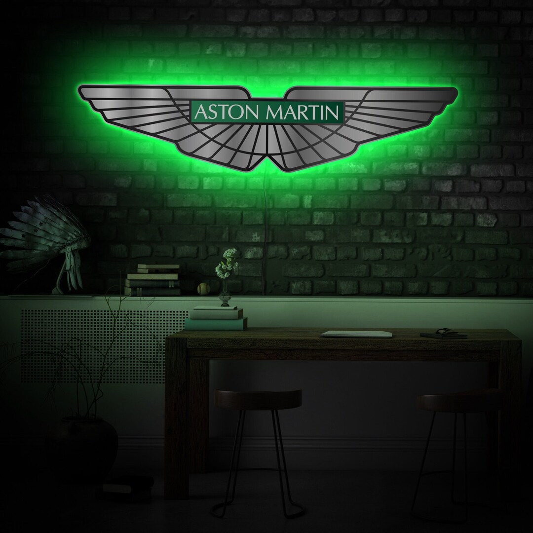 Aston Martin Neon Sign, Aston Martin Sign, Aston Martin Logo, Aston ...