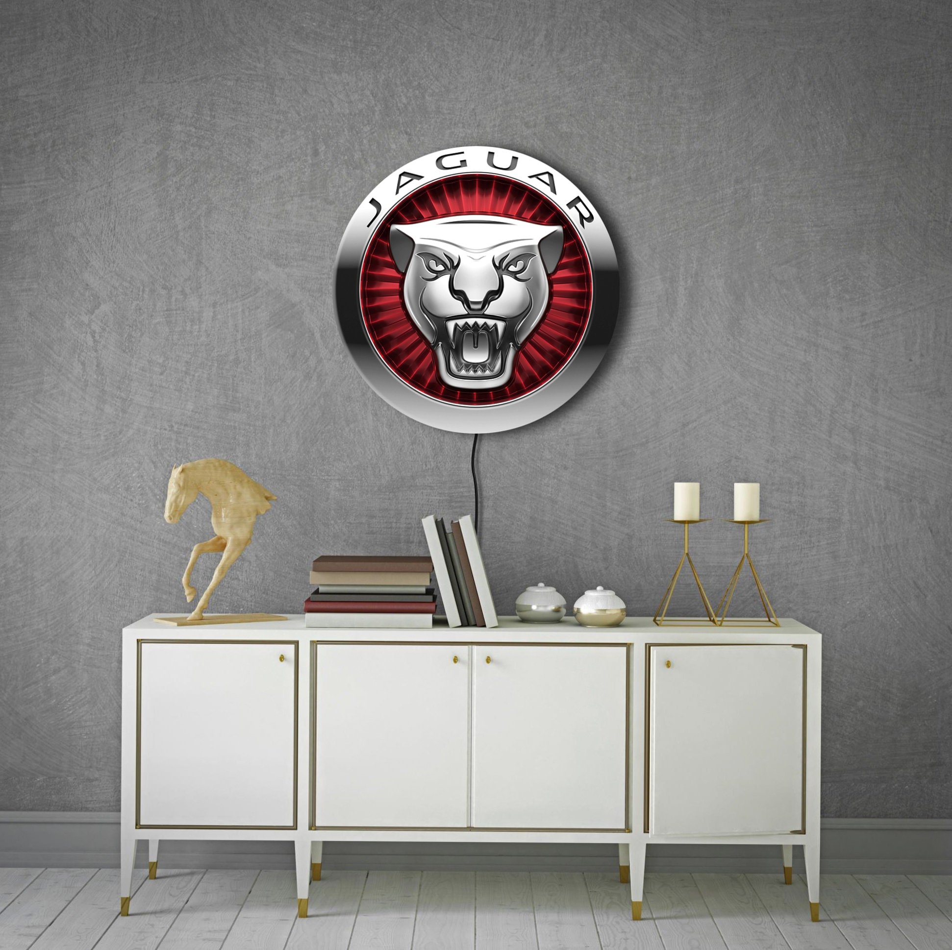 Jaguar Logo Lighted, Jaguar Neon Sign, Jaguar Led Sign, Jaguar Light ...