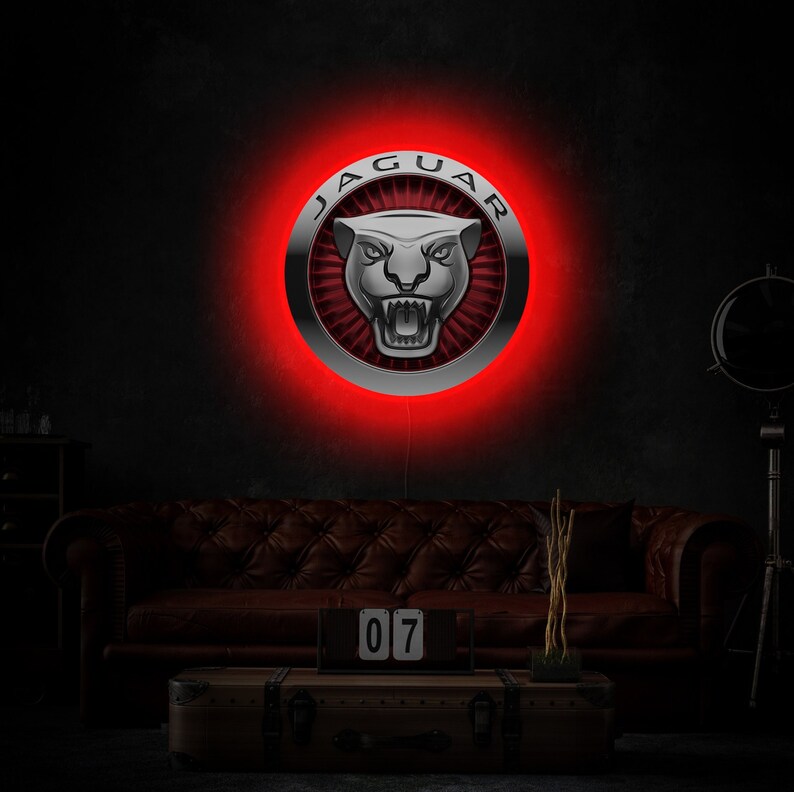 Jaguar Logo Lighted, Jaguar Neon Sign, Jaguar Led Sign, Jaguar Light ...