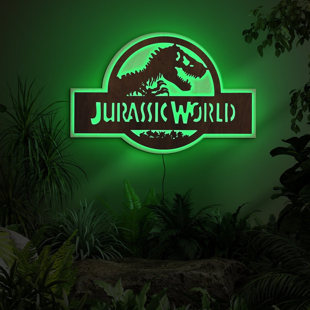 Jurassic World Neon Sign, Jurassic World Led, Jurassic World Sign ...