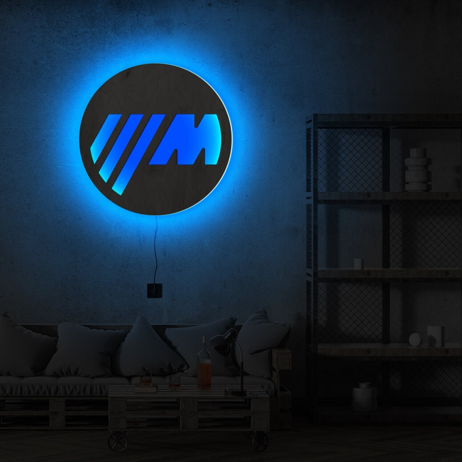 BMW M Logo Led, M Power Neon Sign, Bmw M Led Neon Sign, Bmw Led Sign ...