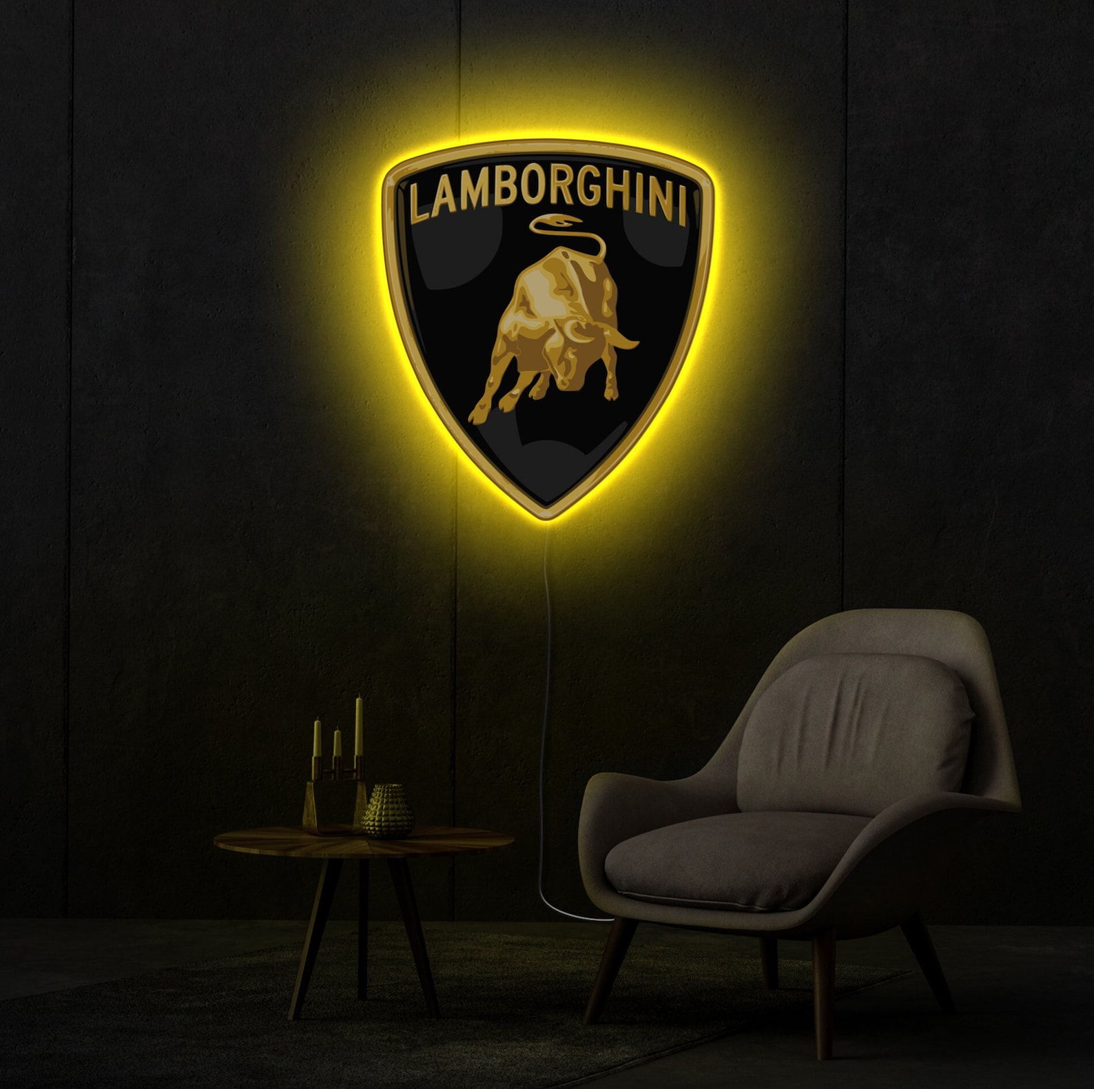 Lamborghini Light Sign, Lamborghini Logo, Lamborghini Neon Sign ...