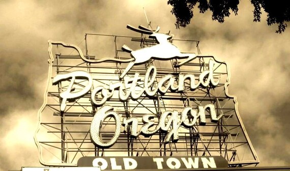 Classic Portland Sign | Etsy