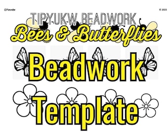 Native Beadwork Template Berries Strawberry and Blueberry Stencils for ...