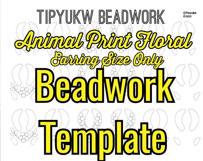 Native Beadwork Template Berries Strawberry and Blueberry Stencils for ...