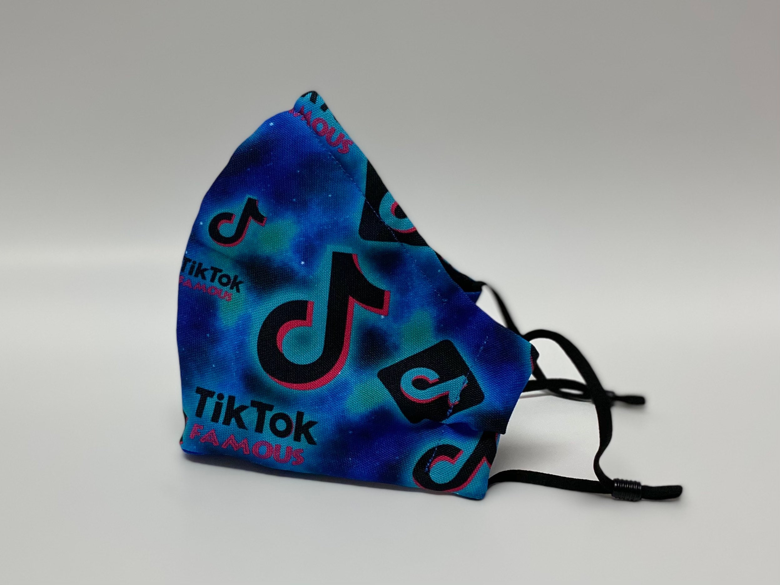 Tik Tok Face Mask With Filter Pocket Removable Nose Wire Etsy
