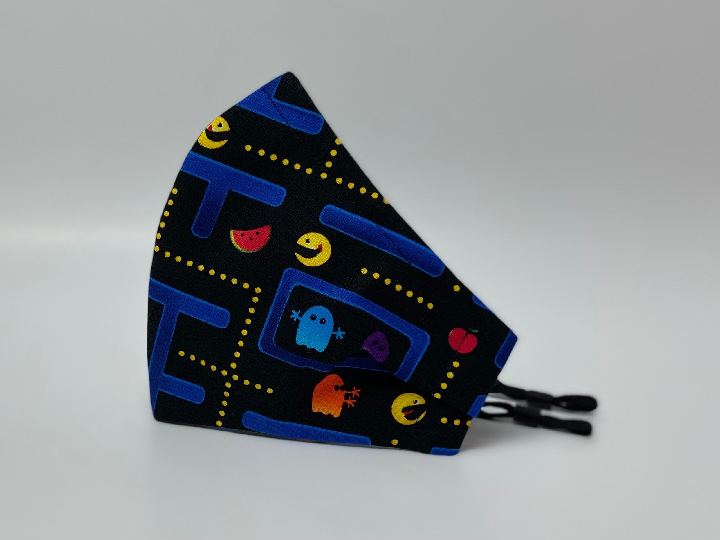 PAC MAN Face mask handmade 2 or 3 layer Adult/Child 100% | Etsy