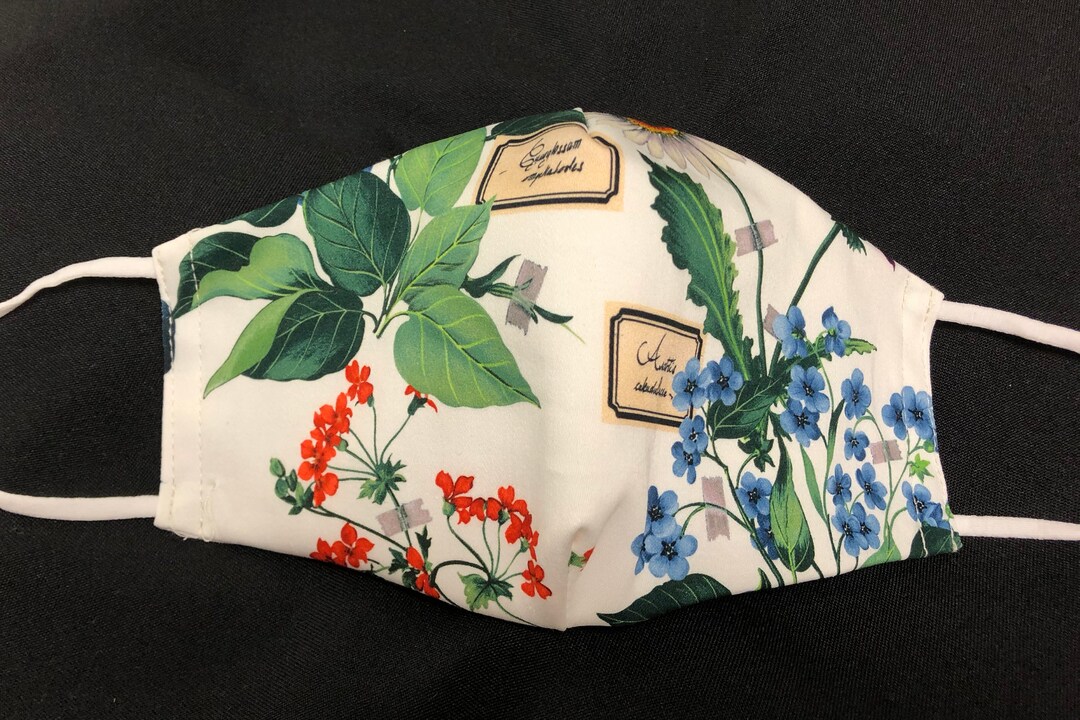 Botanical Face Mask-garden Mask-spring Mask-adjustable Mask-nose Wire ...