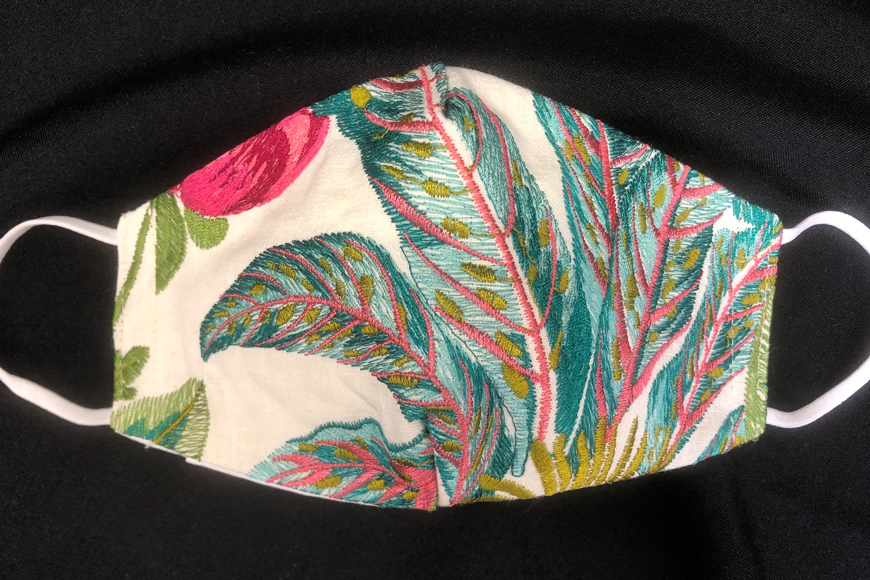 Embroidered Floral Face Mask-embroidered Cotton Mask-3 - Etsy