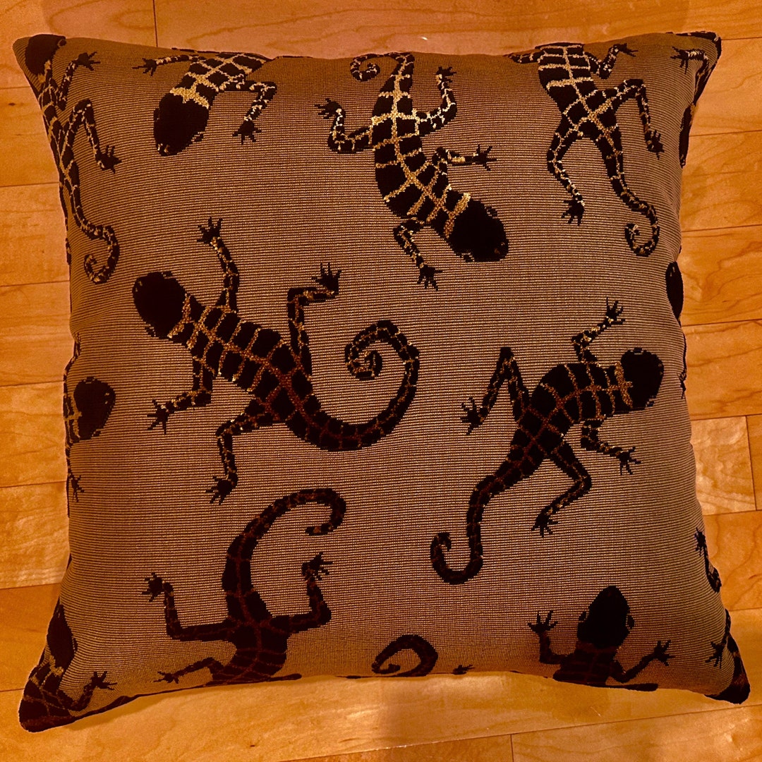 Gecko Pillow Cover-gecko Velvet Pillow-reptile Velvet Pillow-velvet ...