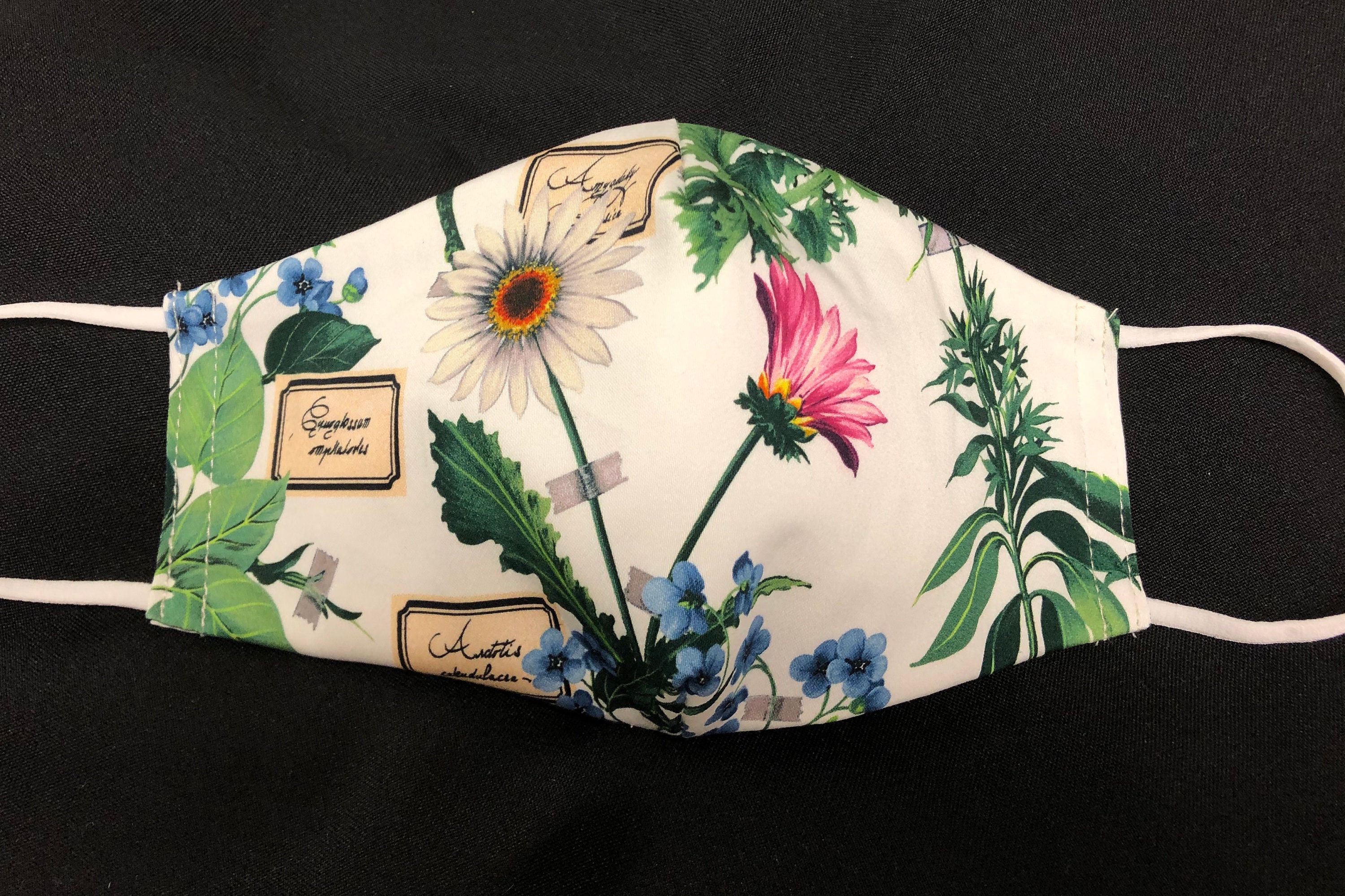 Botanical Face Mask-garden Mask-spring Mask-adjustable | Etsy