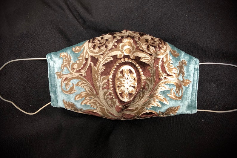 Face mask VV9 foil printed velvet face mask 3 layer filter | Etsy