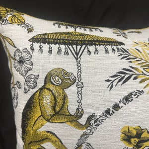 Monkey Pillow-monkey Pillow Cover-leopard Pillow-jungle Pillow-yellow ...