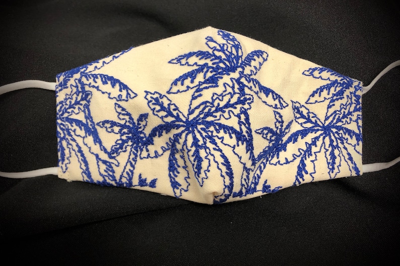 Embroidered Palm Tree Mask-hawaiian Palm Tree Mask-palm Tree - Etsy
