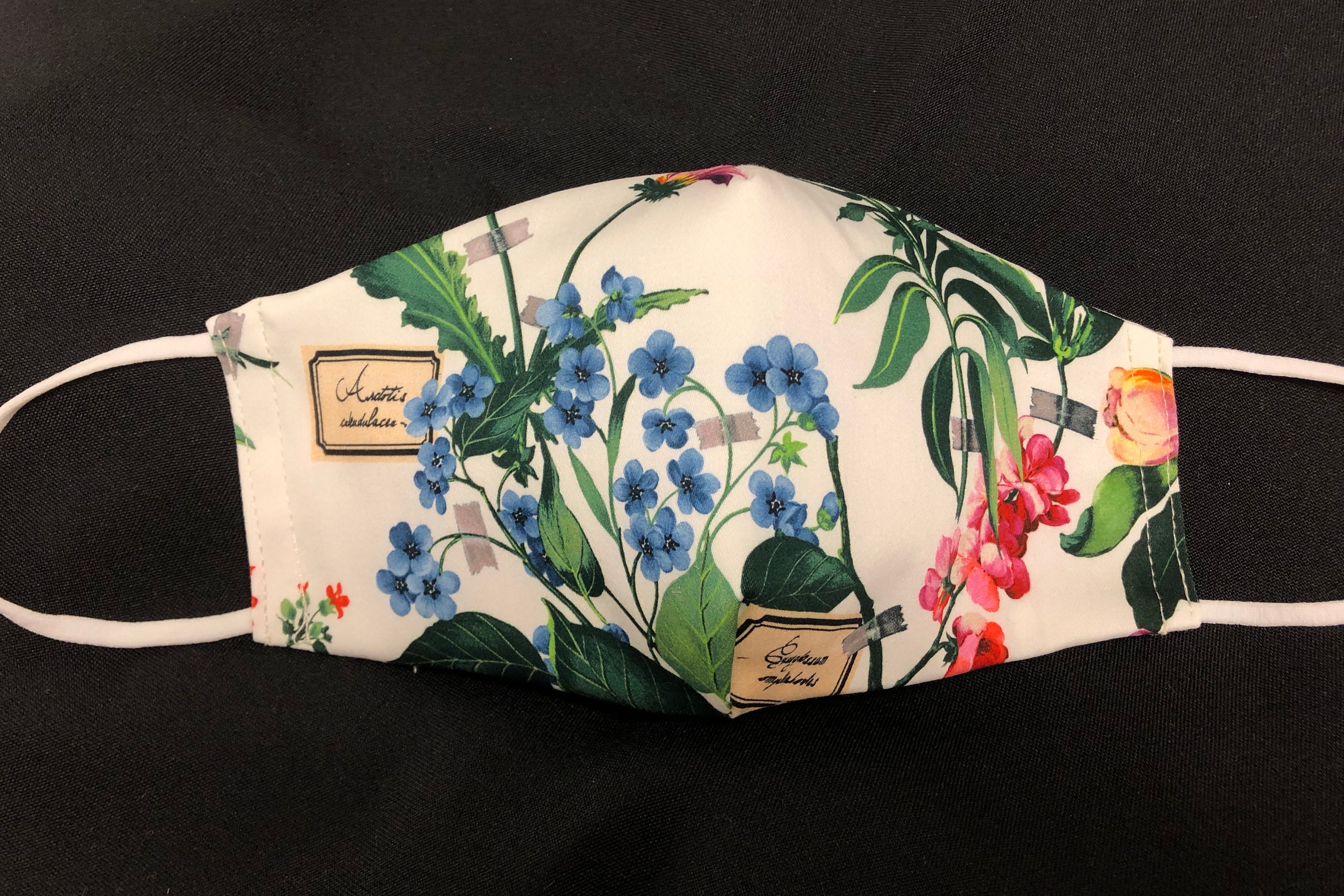 Botanical Face Mask-garden Mask-spring Mask-adjustable | Etsy