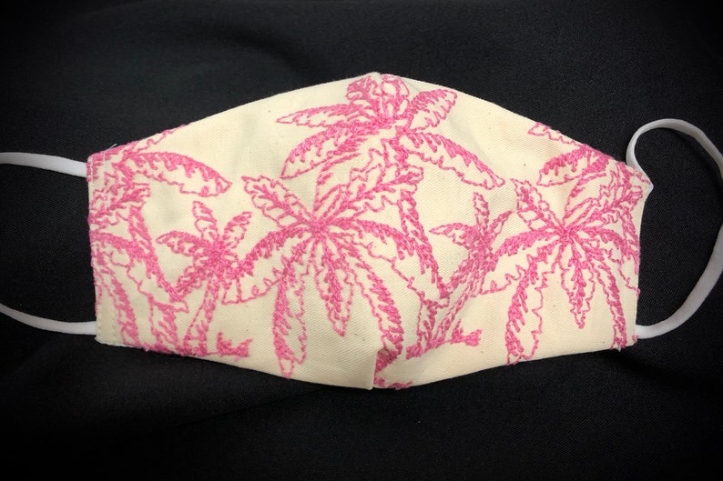 Embroidered Palm Tree Mask-hawaiian Palm Tree Mask-palm Tree - Etsy