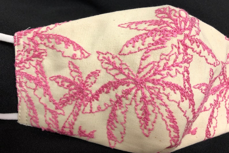 Embroidered Palm Tree Mask-hawaiian Palm Tree Mask-palm Tree - Etsy