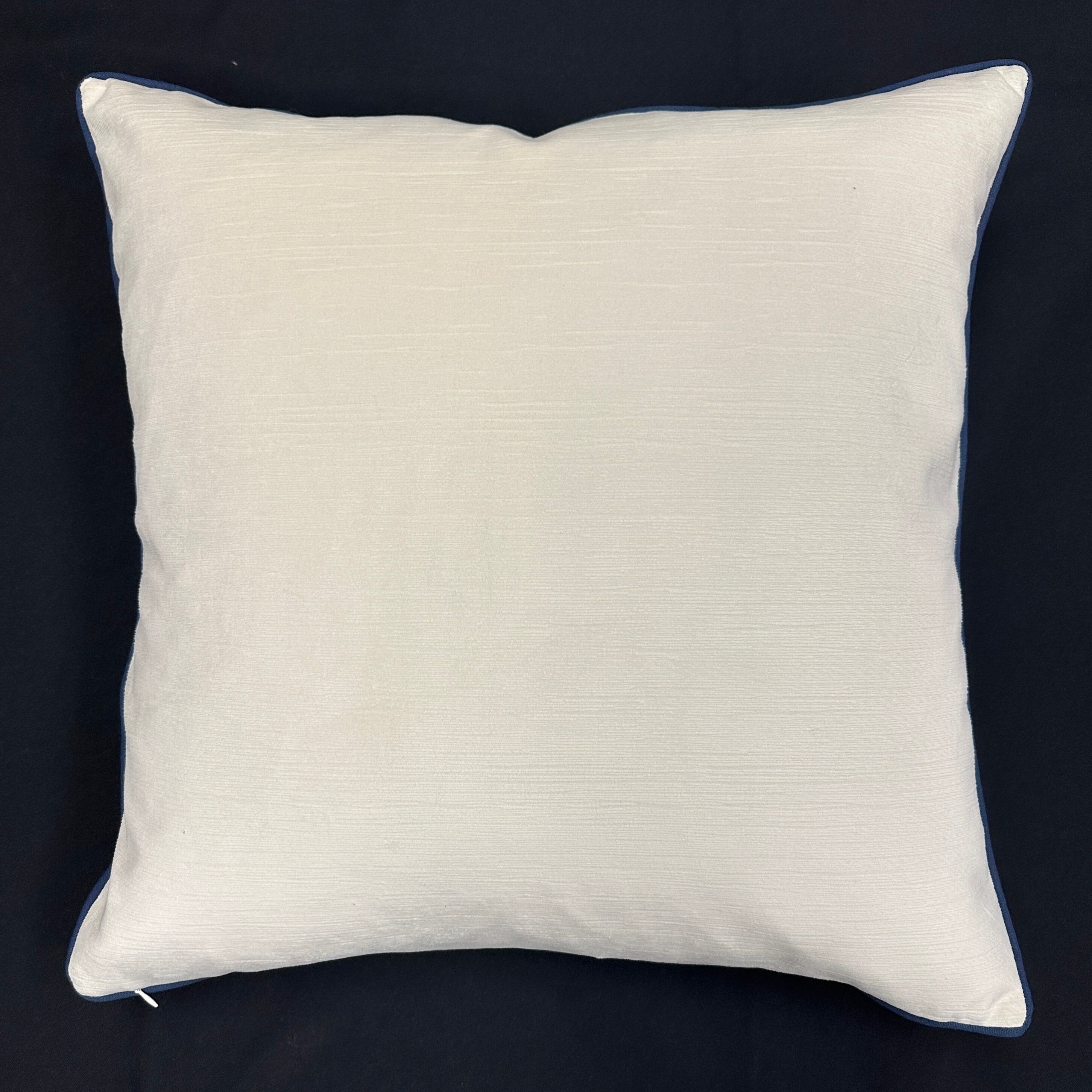 Osprey Pillow Cover-embroidered Bird Pillow-egret Pillow-beige and Blue ...