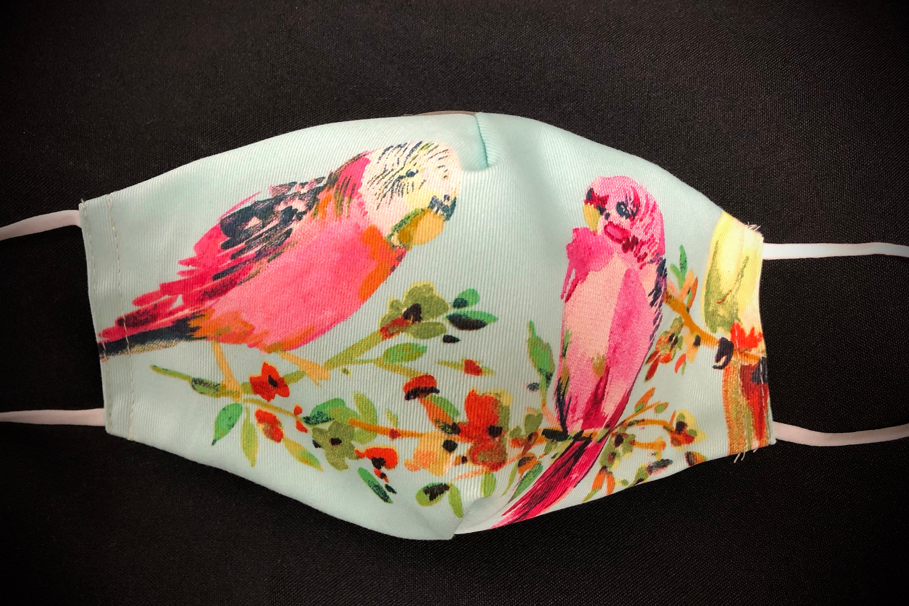 Parakeet Mask-parakeet Face Covering-blue Bird Mask-cotton | Etsy