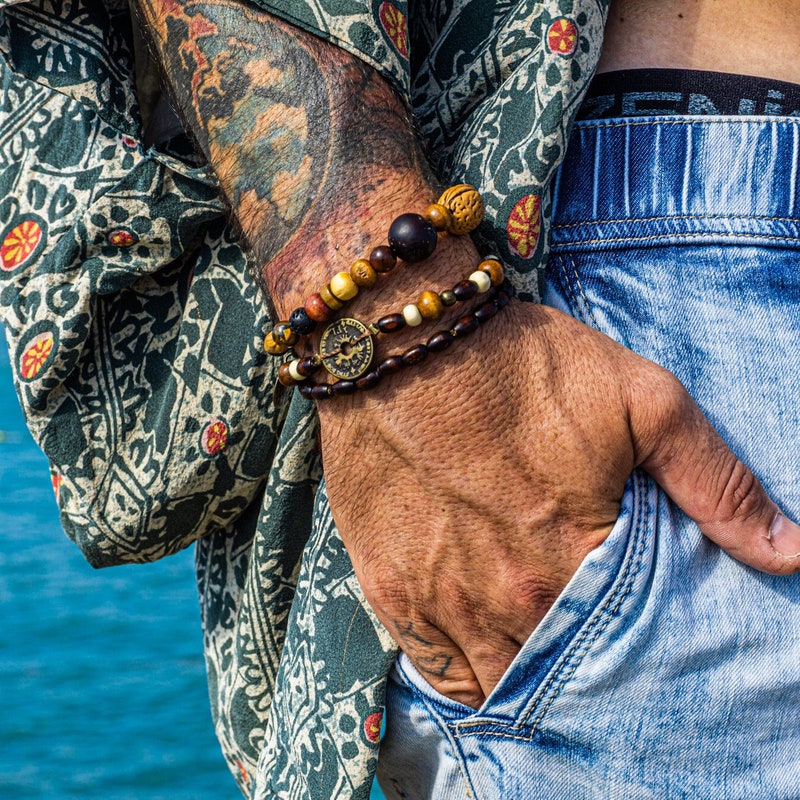 Wooden Bead Bracelet - Etsy