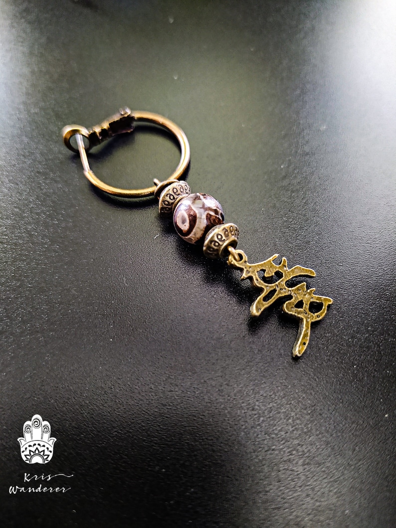 Mens Tibetan Third Eye Protection Earring Boho Single Yoga - Etsy