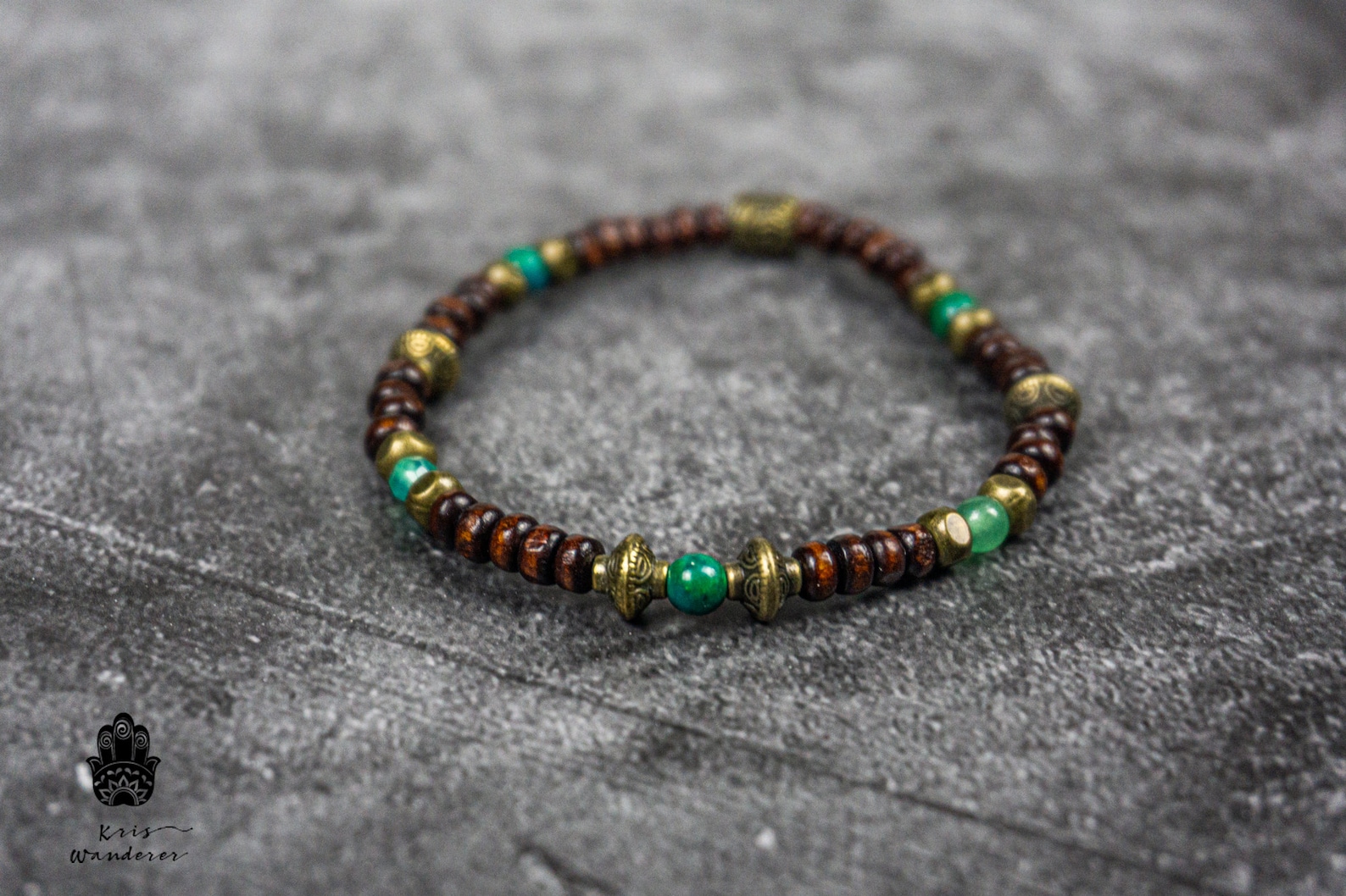 Boho Chic Wooden Bead Bracelet for Men- Mens Beaded Zen Bracelet ...