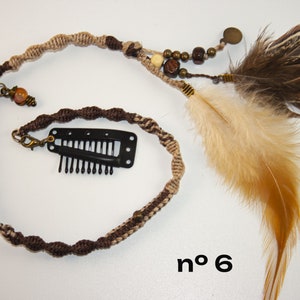 Colorful Woven Macrame Hair Wrap Hippie Festival Clip in Hair Charm ...