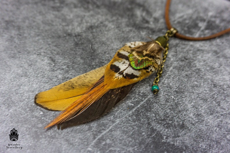 Mens Boho Layering Feather Pendant Necklace Set- Wood and Jade Gemstone ...