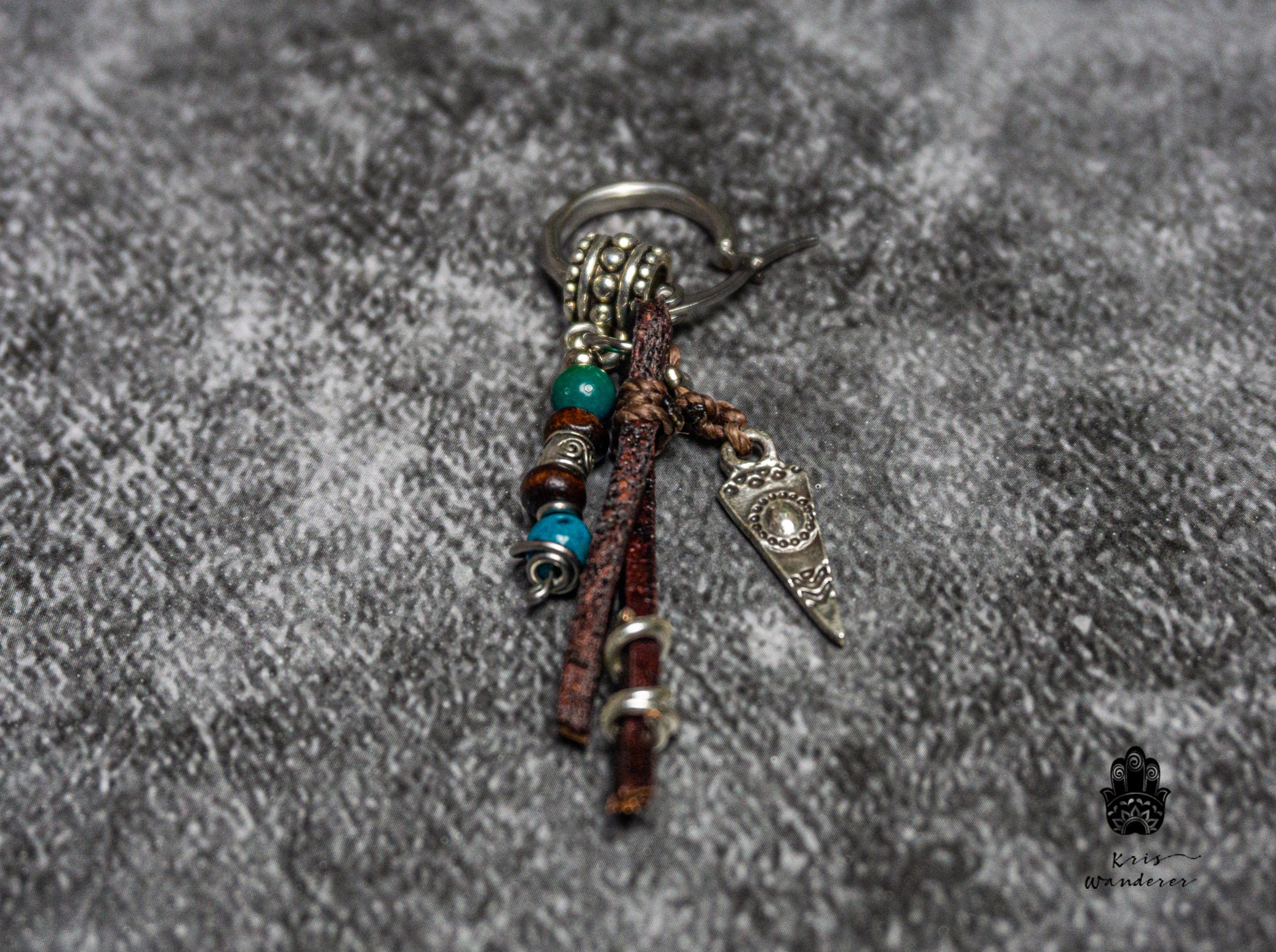 Unique Tribal Native Statement Earring for Men Leather Fringe | Etsy