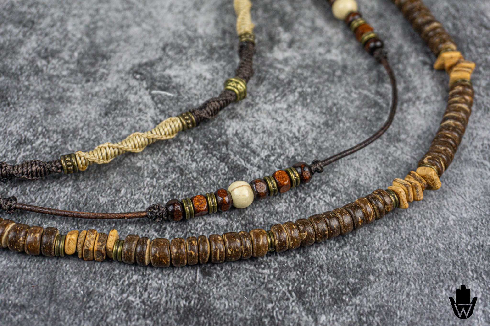 Wooden Bead Layered Chain for Pants- Leather Beaded Pants Chain for Men ...