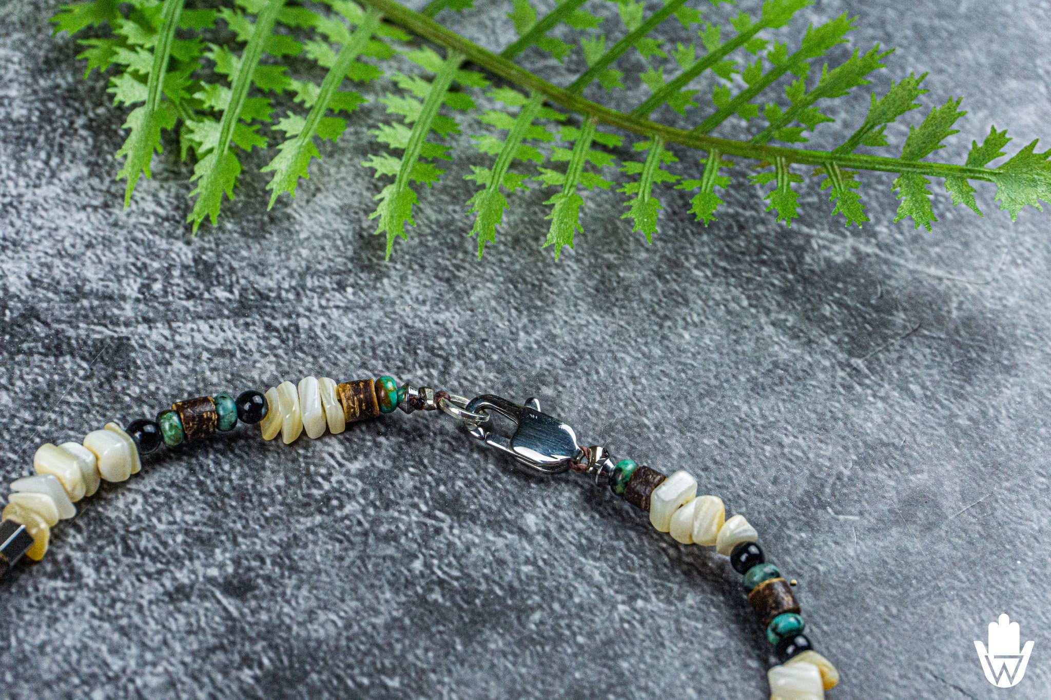 Bamboo Coral Anklet Bracelet for Men- Mens White Ivory Beaded Shell ...