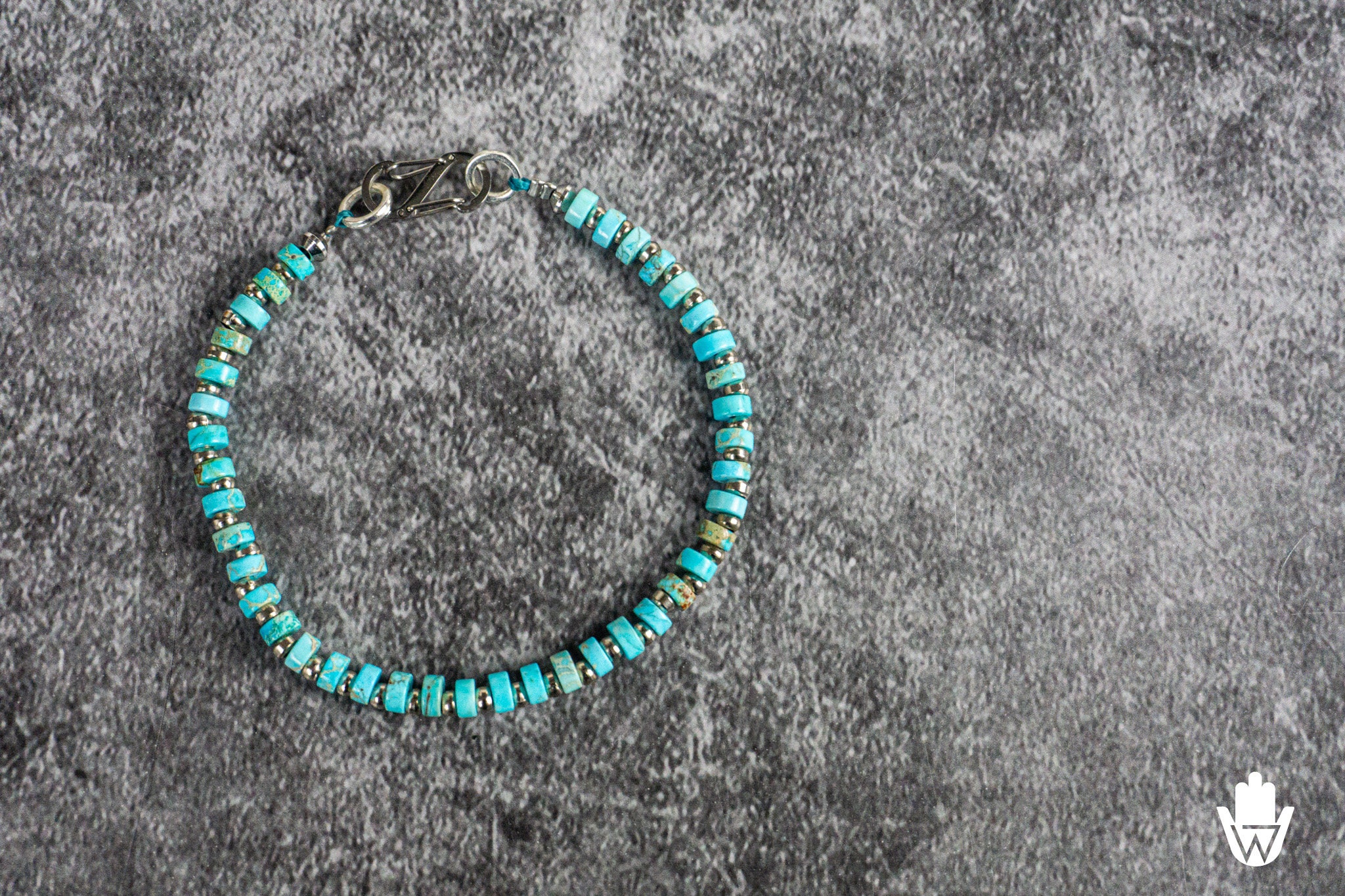 Imperial Jasper Turquoise Waterproof Bracelet for Men and Women- Mens ...
