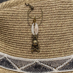 Seashell Skull Pirate Earring for Men - Single Hoop Alternative Earring ...