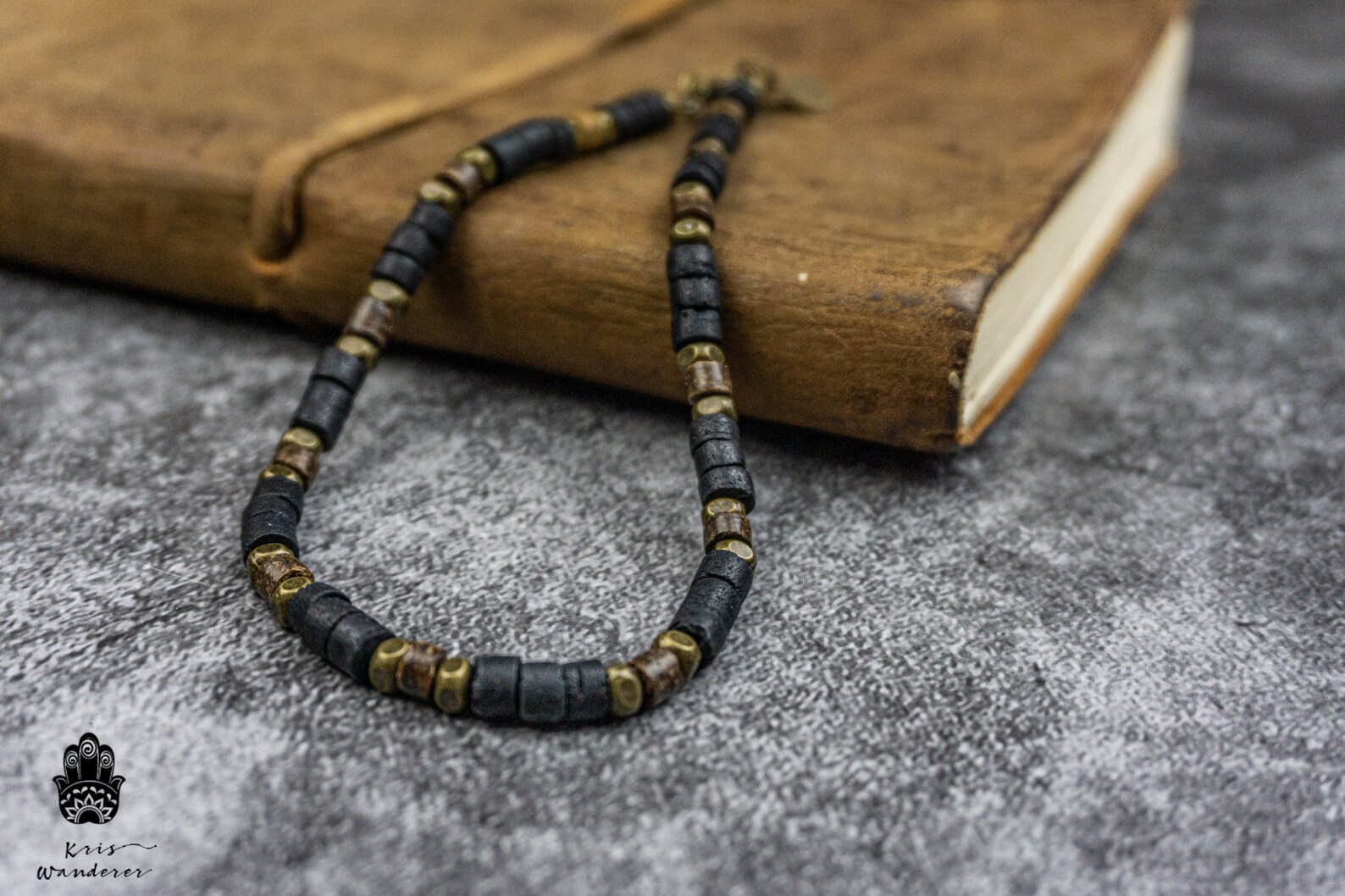 Mens Minimalist Beach Summer Black Anklet Bracelet- Black Coconut Shell ...