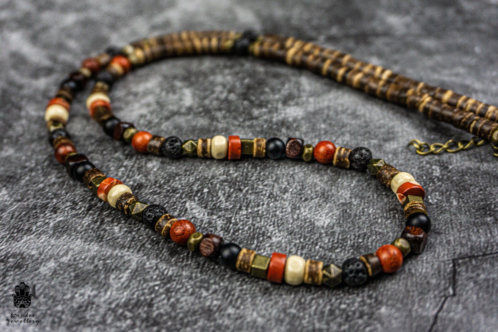 Modern Designer Multi Gemstone Necklace for Men- Mens Multi Color Boho ...