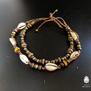 Boho Surf Cowrie Shell Mens Anklet Bracelet - Layered Matching Beach ...