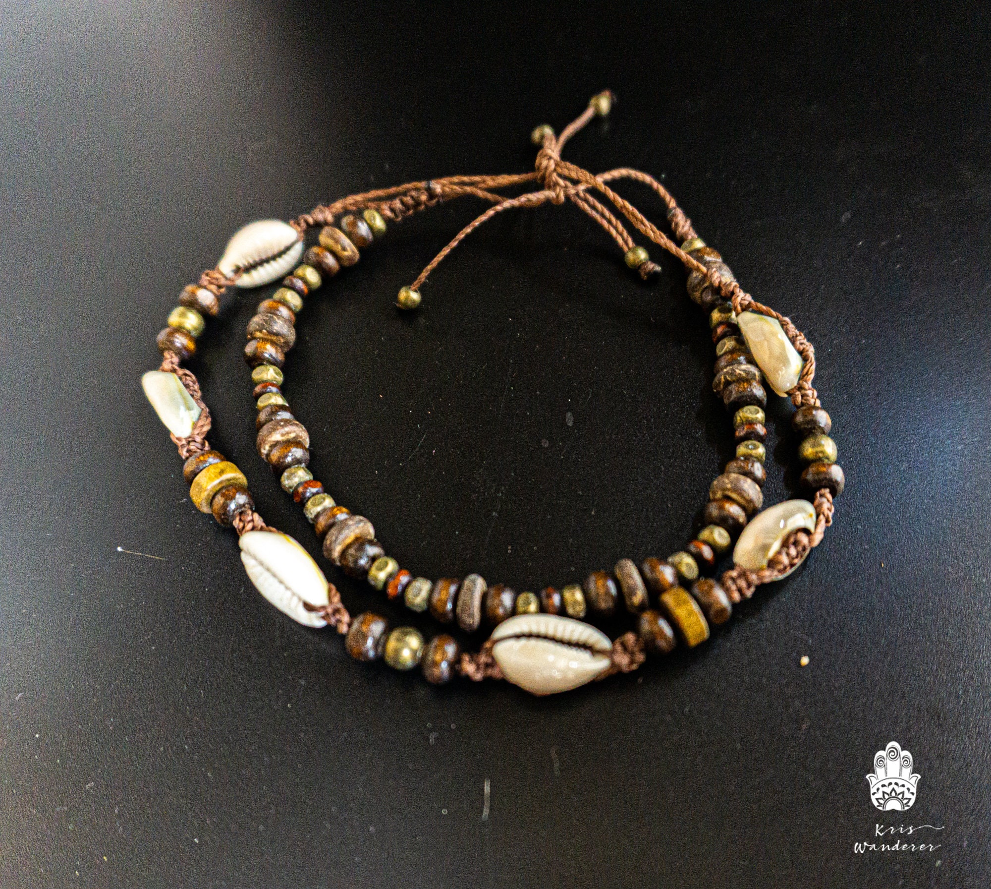 Boho Surf Cowrie Shell Mens Anklet Bracelet - Layered Matching Beach ...