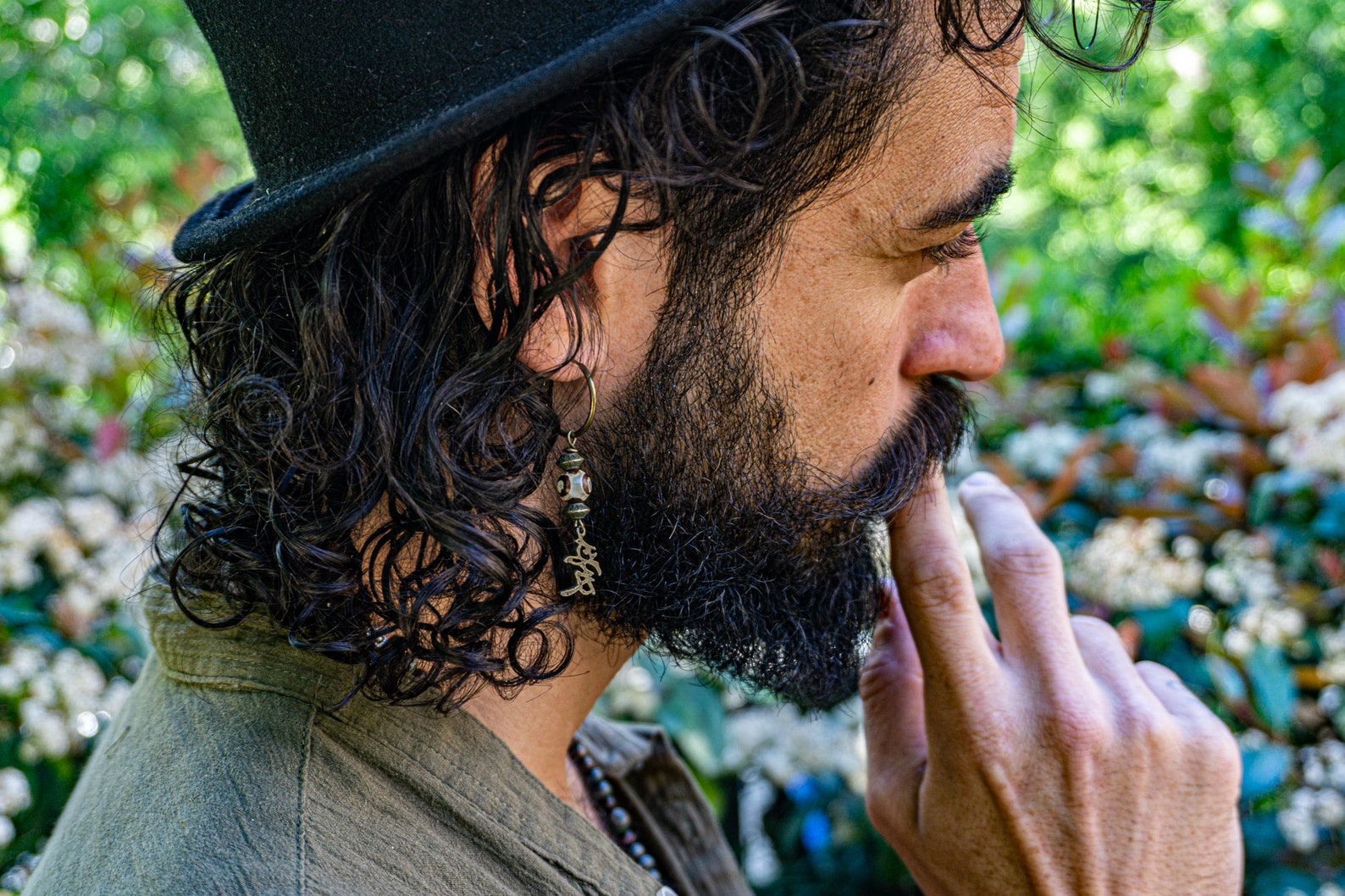 Mens Tibetan Third Eye Protection Earring Boho Single Yoga - Etsy