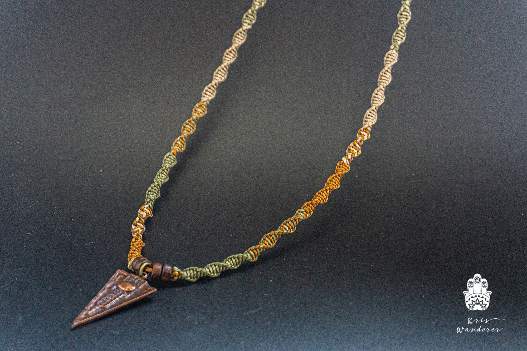 Long Adjustable Macrame Boho Necklace for Men - Colorful Tribal Modern ...