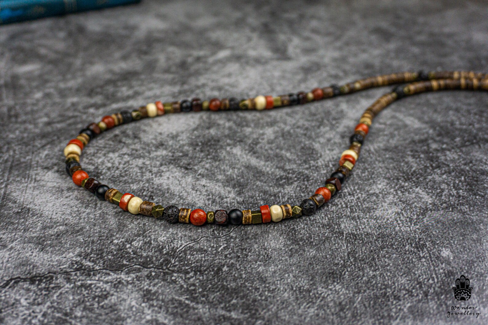 Modern Designer Multi Gemstone Necklace for Men- Mens Multi Color Boho ...