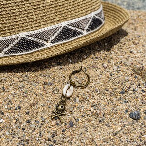 Seashell Skull Pirate Earring for Men - Single Hoop Alternative Earring ...