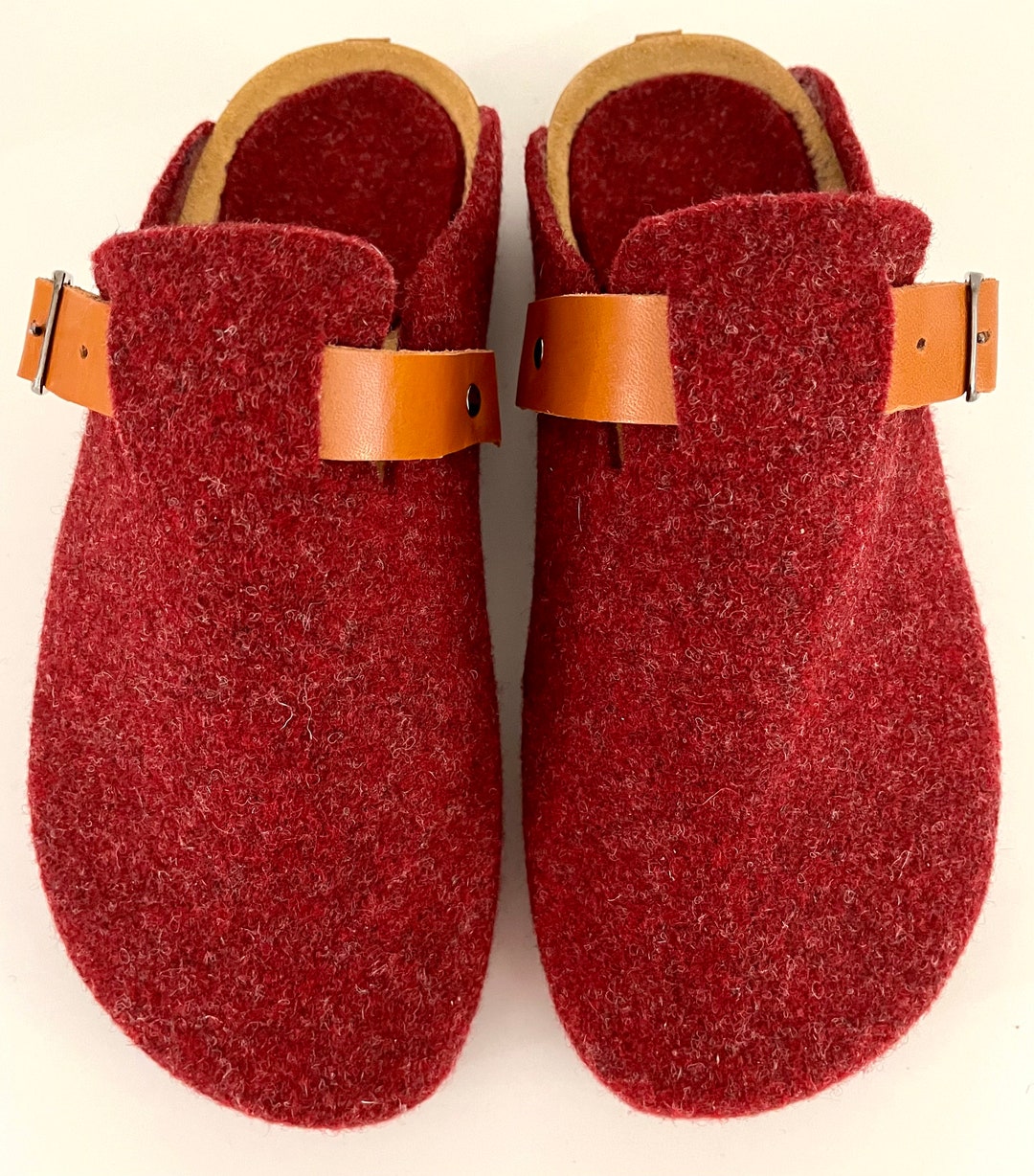 Bordeaux Wool Felt Clogs, Anatomical Clogs - Etsy