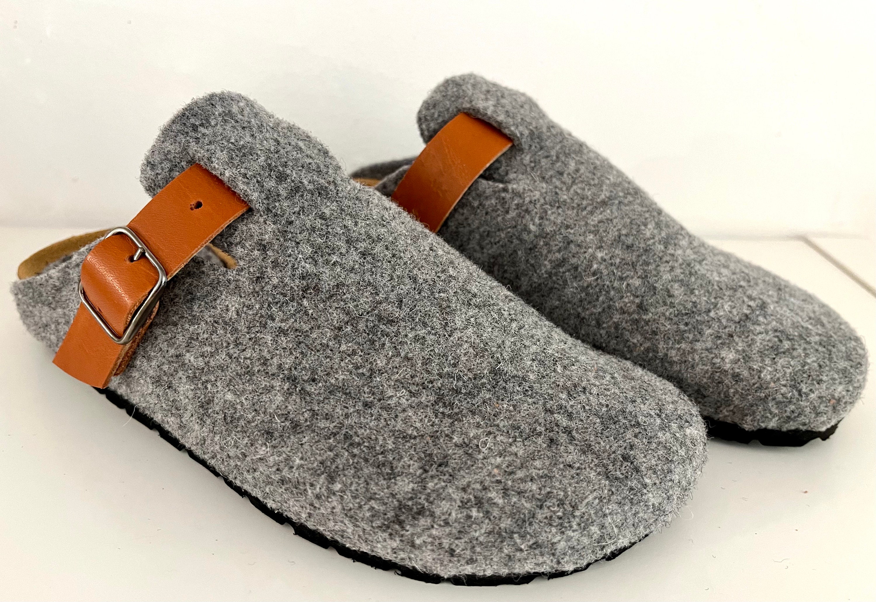 Beige Wool Felt Clogs, Anatomical Clogs - Etsy