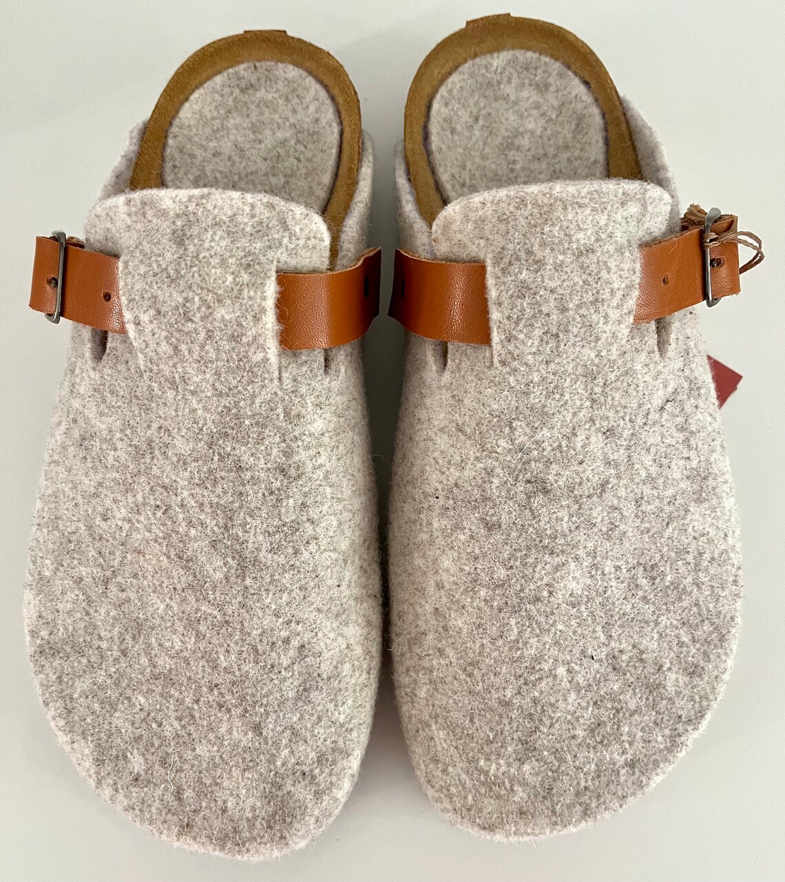 Beige Wool Felt Clogs, Anatomical Clogs - Etsy