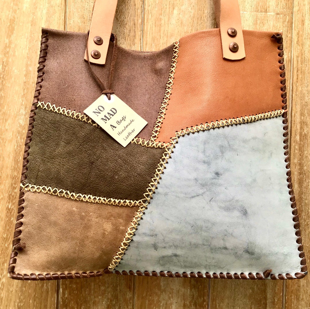 Leather Bag, Tote Bag, Women's Bag, Hand-stitched Bag - Etsy