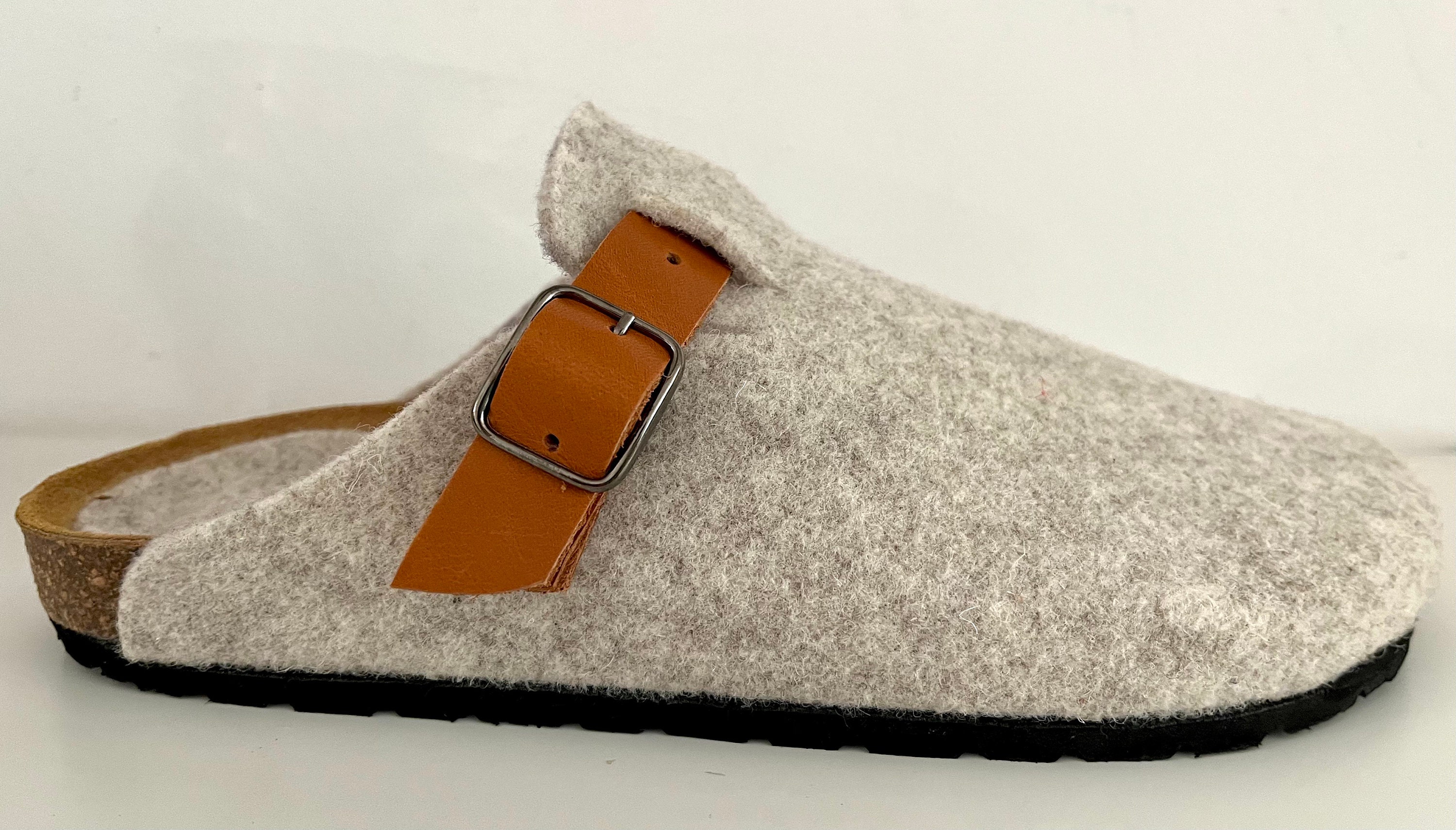 Beige Wool Felt Clogs, Anatomical Clogs - Etsy