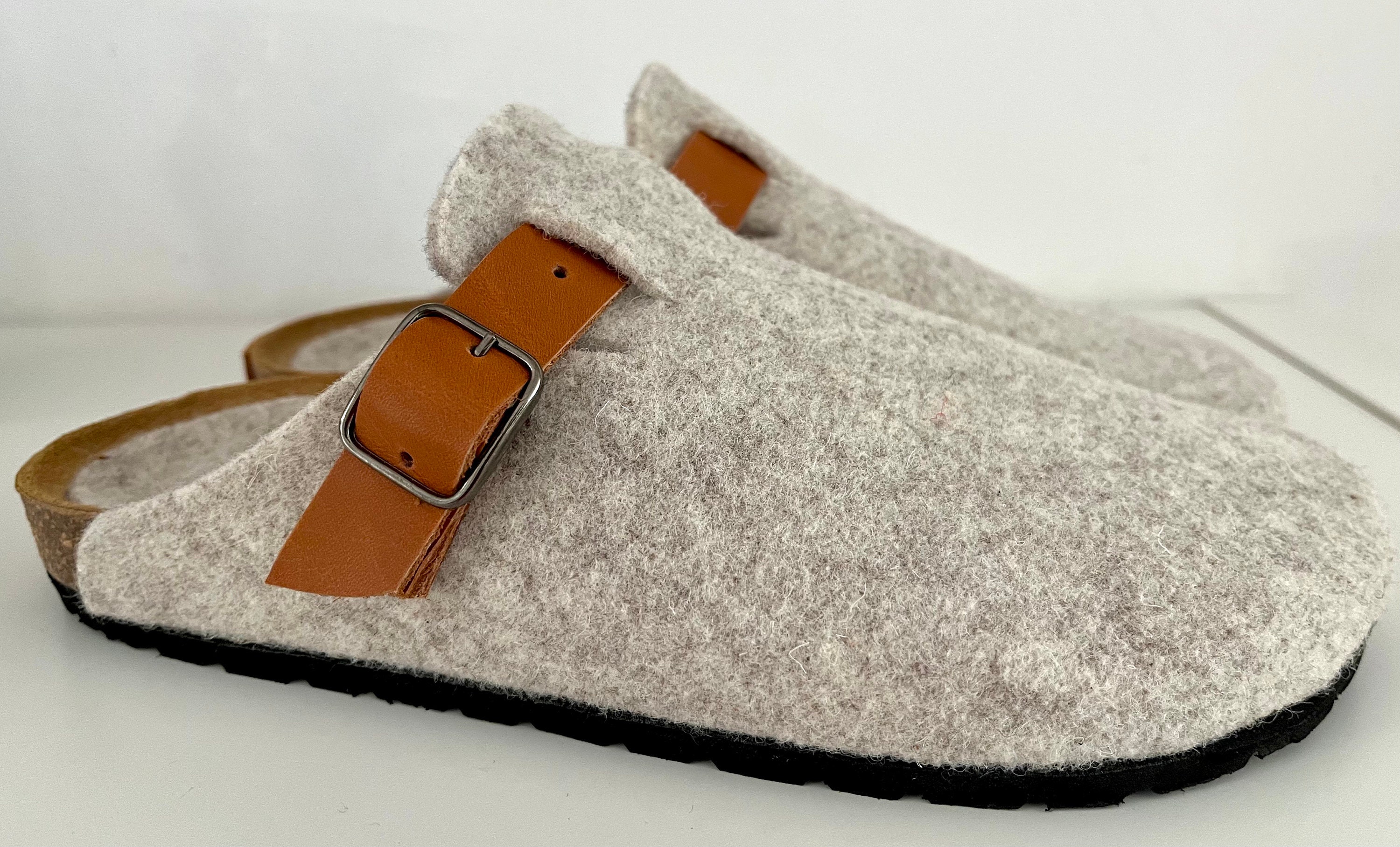 Beige Wool Felt Clogs, Anatomical Clogs - Etsy