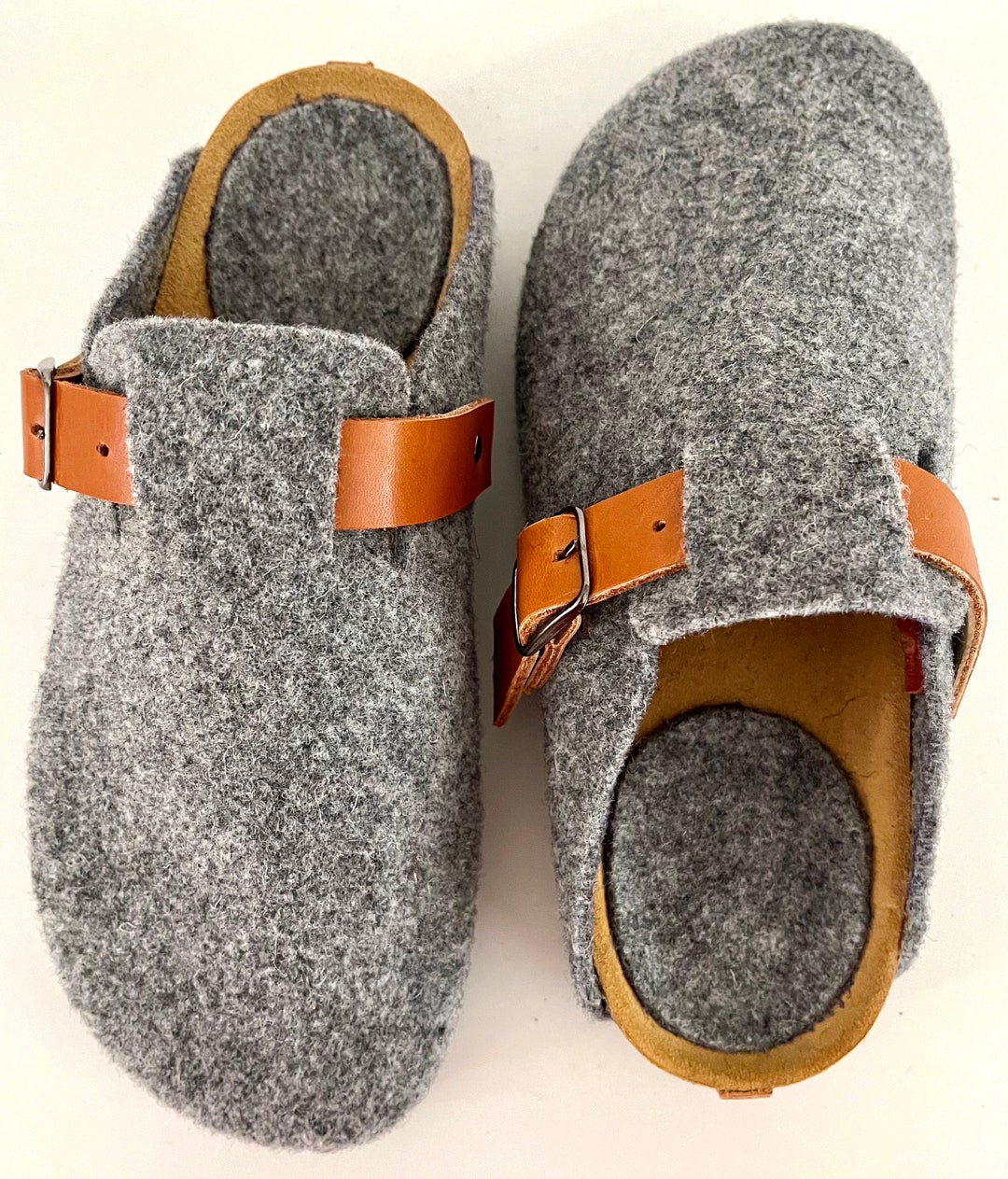 Gray Wool Felt Clogs, Anatomical Clogs - Etsy
